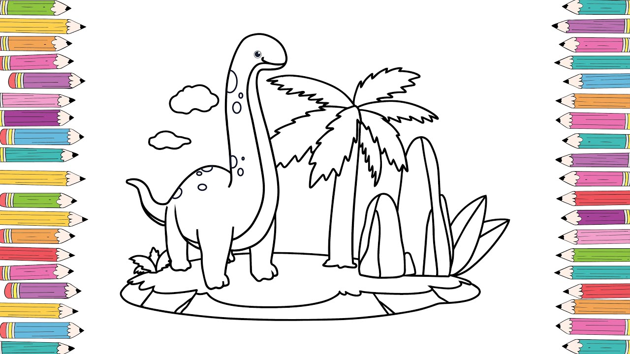 Dinosaur Coloring Pages for Kids And Educational Coloring Videos !