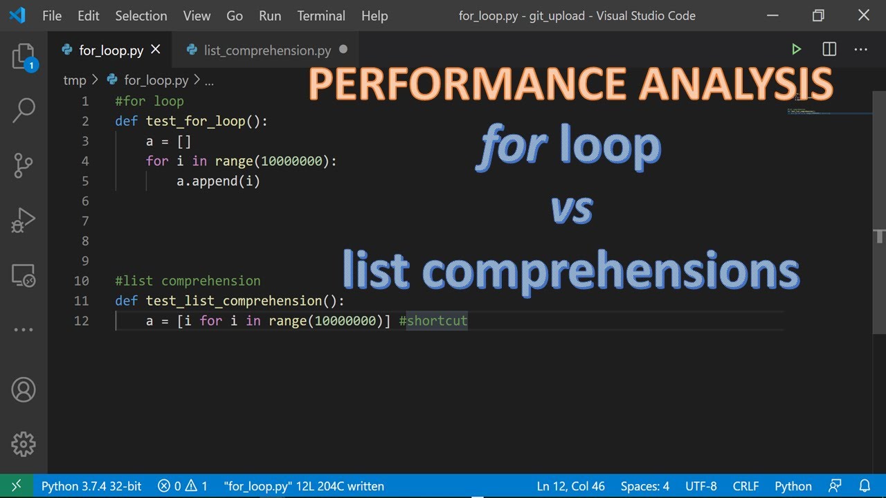 Python basics: For loop vs list comprehension