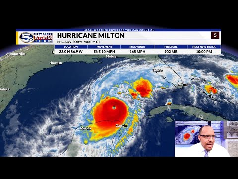 Milton Update (7pm TUE 10-8-2024) | Hurricane conditions expected in 24 hours