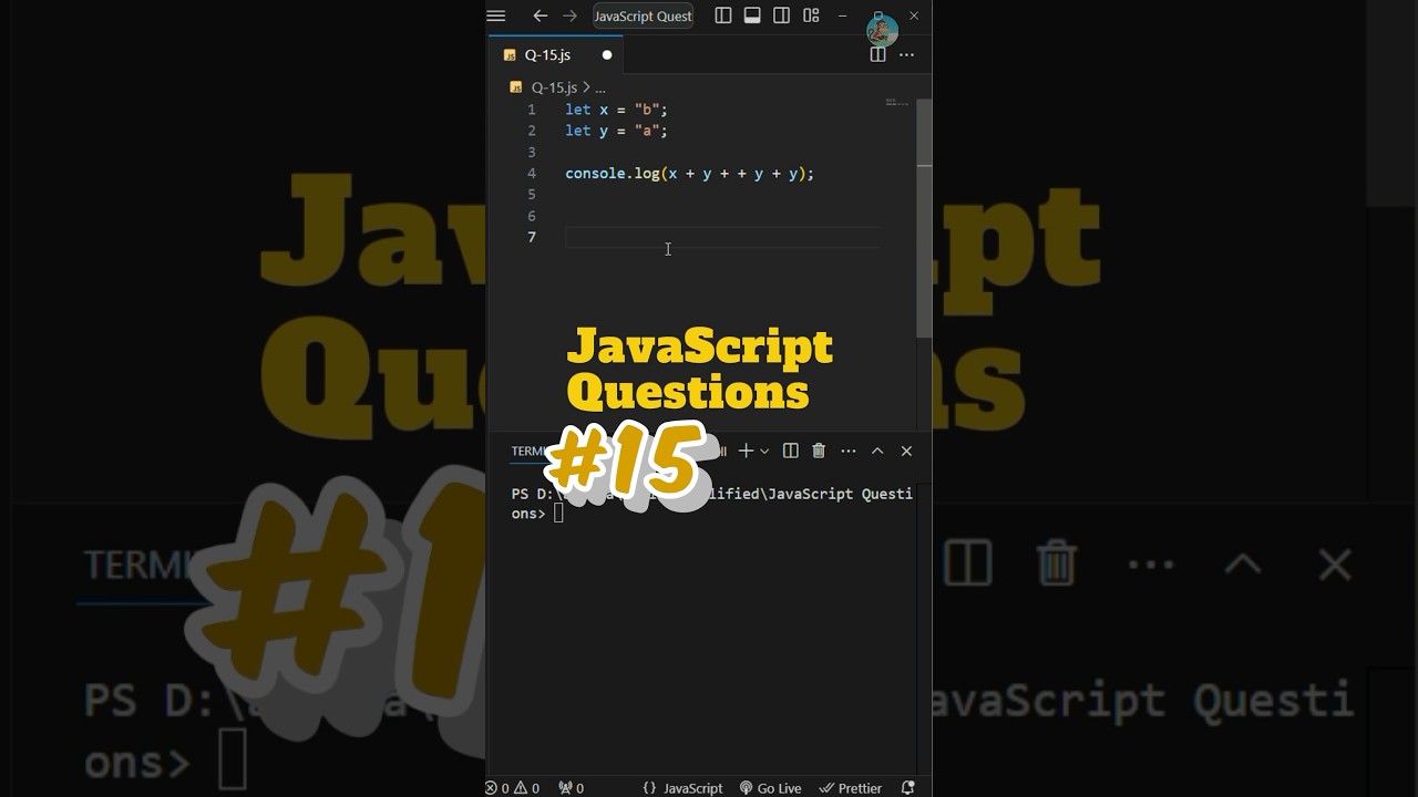 #15 : JavaScript Questions Series #coding #webdevelopment #codingsimplifiedspace #javascripttutorial