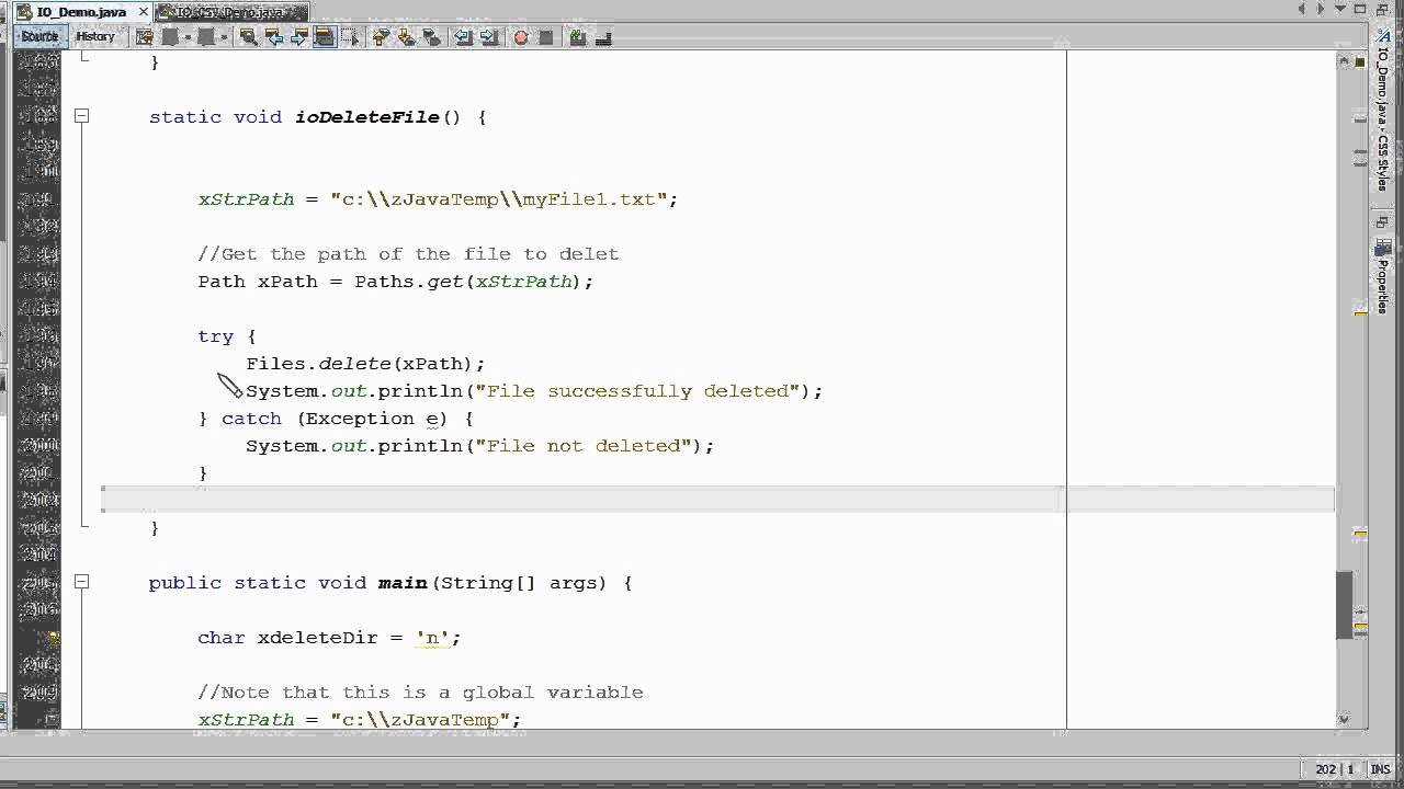 Java - Delete A Text File