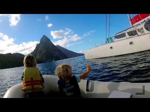 Sailing kids go to preschool in Saint Lucia
