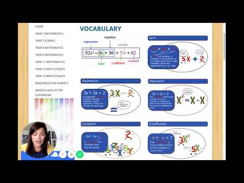 Math Vocabulary - Expression, Term, Exponent, Constant, Coefficient