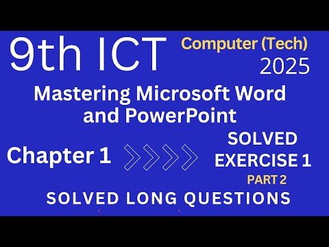 Class 9 ict chapter 1 exercise solution long question answer solved exercise chapter 1 ICT class 9