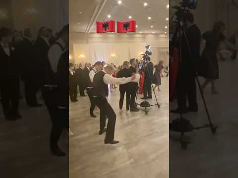 Albanian valle at wedding. #albanianvalle #albanianwedding #albaniandance