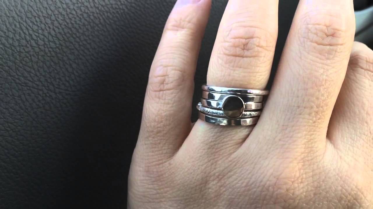 Sterling Silver Stacking Rings Set - Affordable Handmade in USA