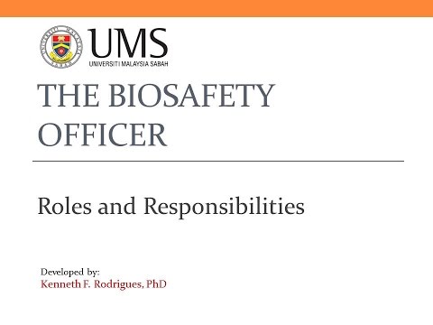 THE BIOSAFETY OFFICER OER