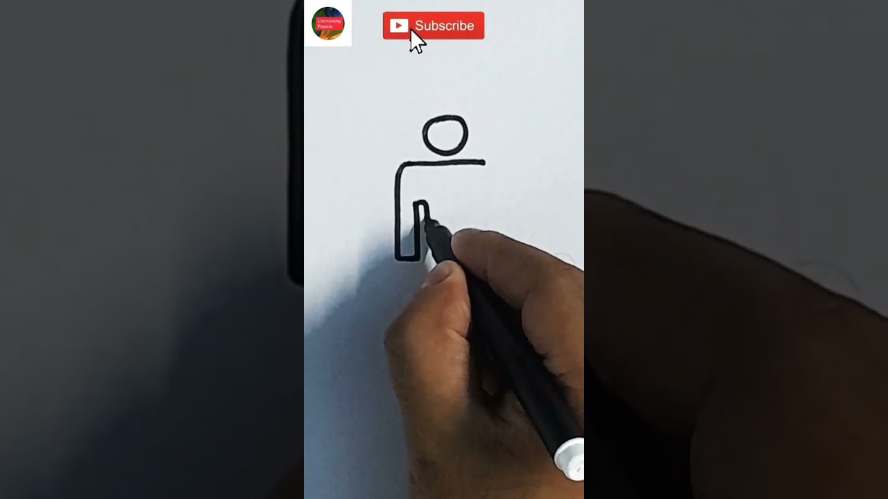 Male clipart drawing (very easy) #shorts #ashortaday Canvassing Passion