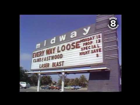 Midway Drive-In movie theater in San Diego 1978