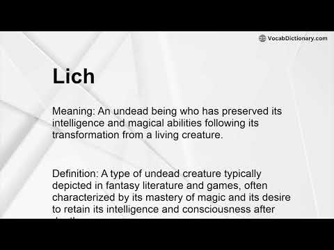 Lich Meaning