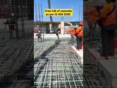 Maximum Free fall of concrete as per IS 456 2000 | Concrete free fall #shorts #ytshorts #civiltutor