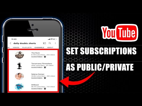 How to Set Subscriptions Public for your YouTube Channel?