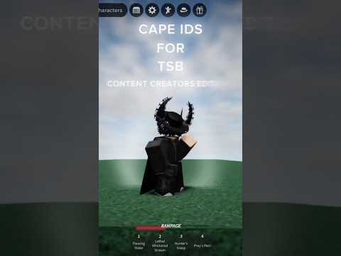 Capes IDs For The Strongest Battlegrounds! #roblox #strongestbattlegrounds #saitamabattlegrounds