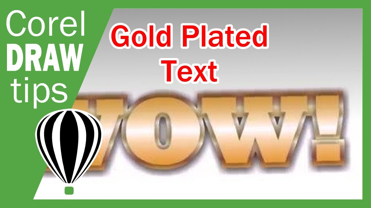 Stunning Gold Text Effect CorelDraw Tutorial