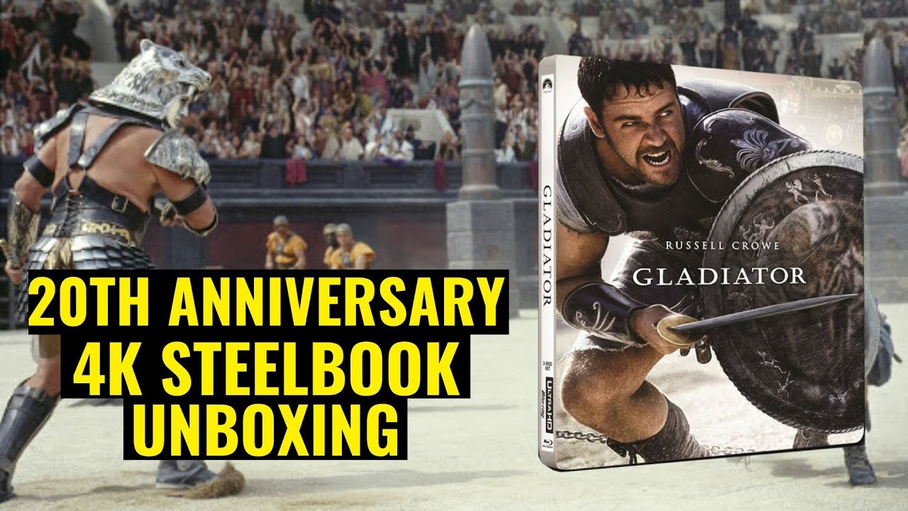 Gladiator 20th Anniversary Limited Edition 4K Ultra HD Blu-ray Steelbook Unboxing