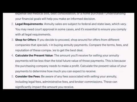 How to Sell Annuity Payments..