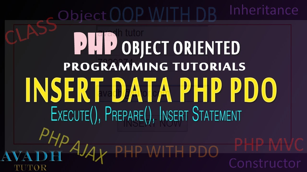 how to insert data inside database using pdo | php insert data into mysql pdo | php pdo tutorials
