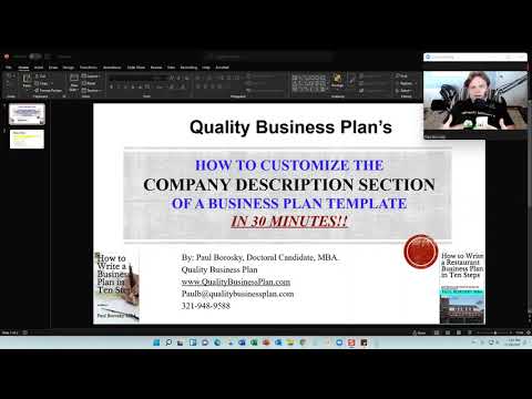 How to Customize the Company Description Section of a Business Plan Template by Paul Borosky, MBA.