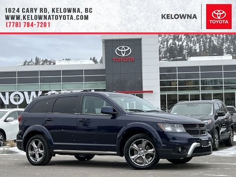 Blue 2017 Dodge Journey Crossroad AWD | 3rd Row Seats 7 Passenger | Bluetooth Review Kelowna BC - Ke
