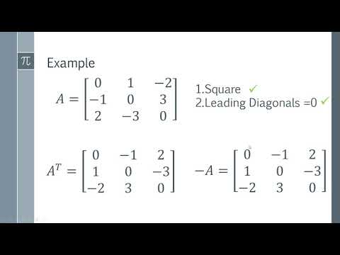 What is a Skew-Symmetric Matrix?