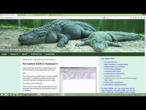 Formatting Json With Notepad ++ Tutorial