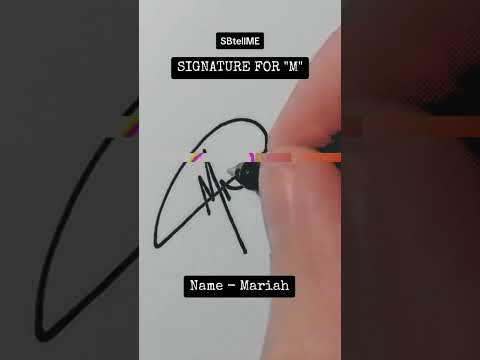 Signature for M | Mariah | SBtellME Calligraphy and Handwriting #shorts #signature #calligraphy
