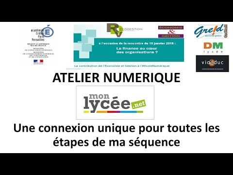 Une connexion unique à MonLycée.net pour toutes les étapes de ma séquence