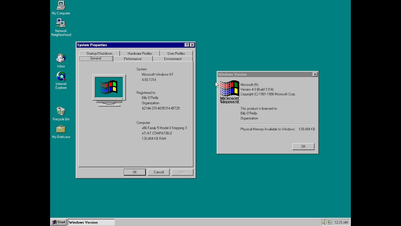 Windows NT 4.0 Build 1314