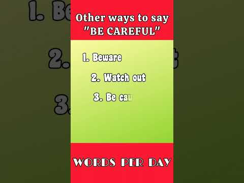 Other ways to say "BE CAREFUL" #englishlearners #englishlearning #youtubeshorts