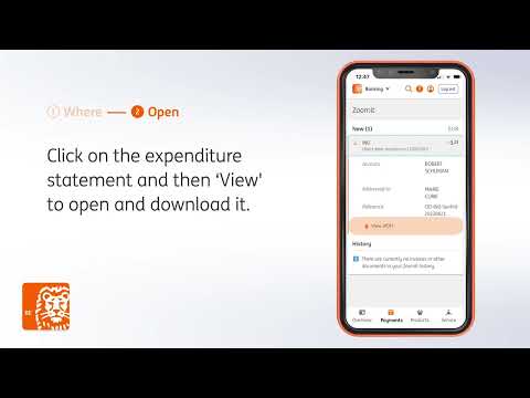 How to see you credit card expenditure statements in the ING Banking app?
