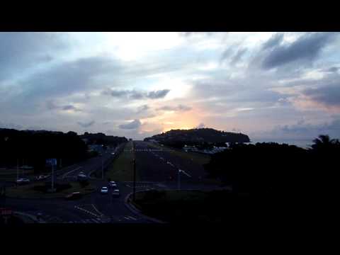 St Lucia Castries Airport at Sunset SLU