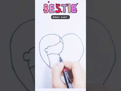 Easy best friends drawing #shorts