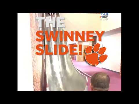 Holly Rowe takes the Dabo Swinney slide