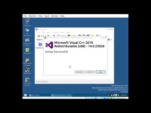 Installing Microsoft Visual C++ 2015 Redistributable (x86) on ReactOS 0.4.13