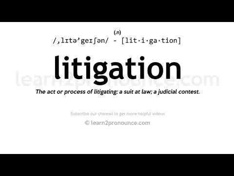 Pronunciation of Litigation | Definition of Litigation