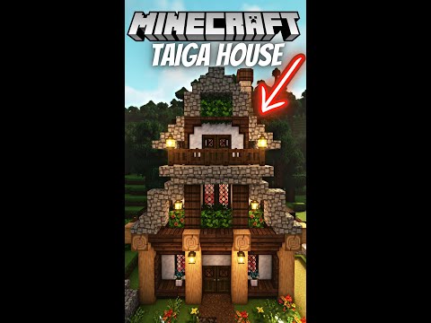 MINECRAFT but I Build a Taiga Villager House 🔥 #shorts #minecraft #timelapse