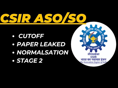 CSIR ASO/SO cut-off/ csir cutoff 2024/ csir aso so answer key/ csir aso so result date/ csir aso so