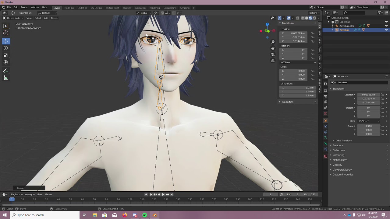 VR Chat: How to combine MMD TDA components into a custom avatar.