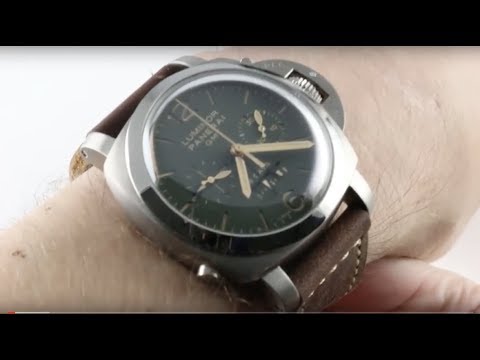 Panerai Luminor 1950 (GREEN DIAL) Chrono Monopulsante 8-Days GMT Titanio PAM00737 Watch Review