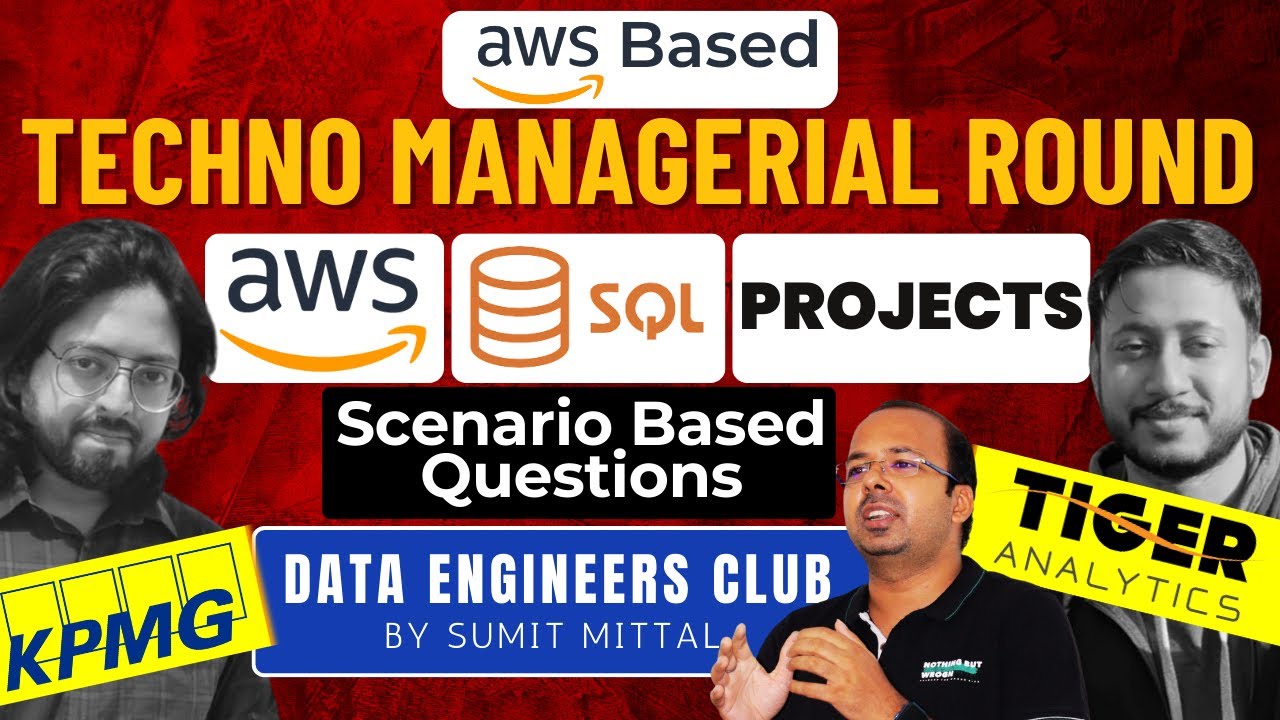 Live AWS Mock Interview for Data Engineers | AWS Techno Managerial Round | Scenario-based | Project