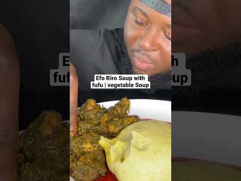 ASMR MUKBANG | Efo Riro Soup with fufu | vegetable Soup #asmr #mukbang #africanfood