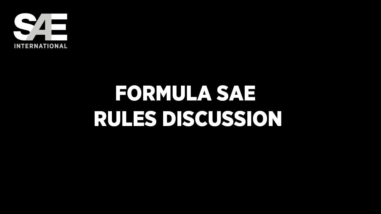 Formula SAE Rules Discussion
