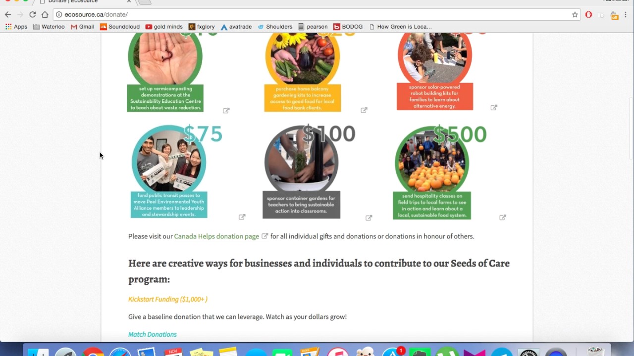 Ecosource Website - Donation