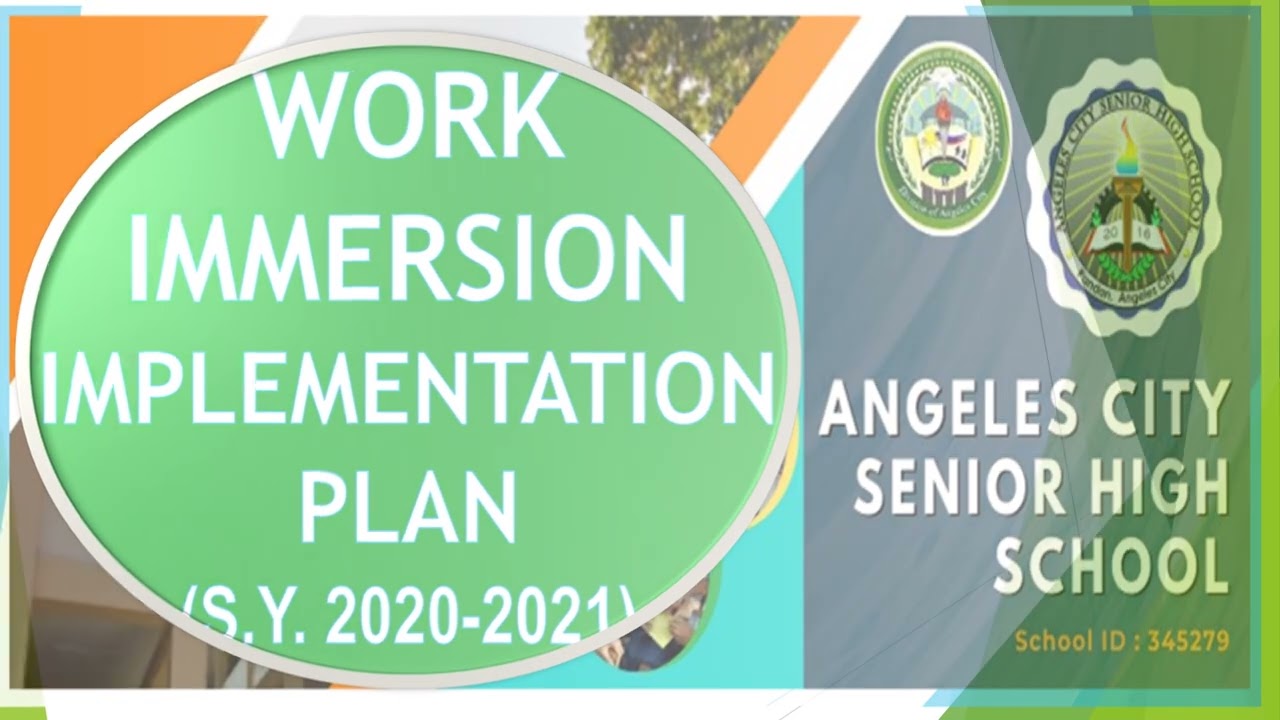 Work Immersion Orientation S Y  2020 2021