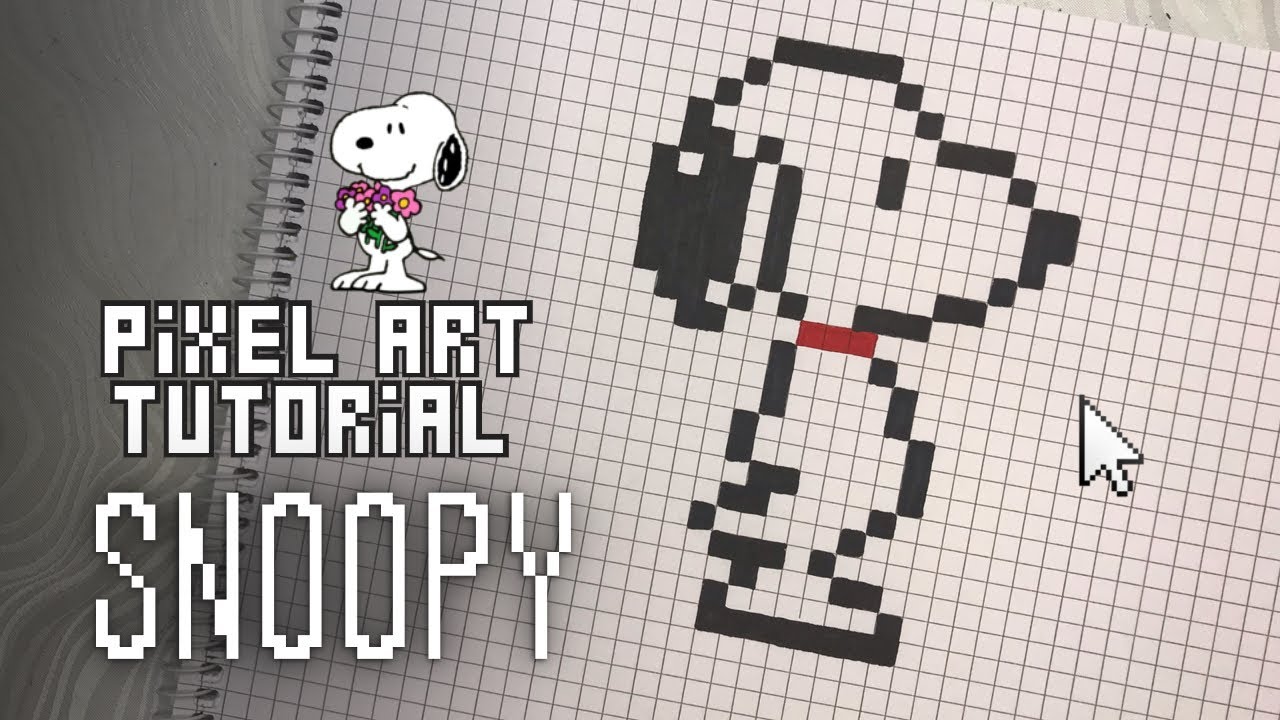 Pixel Art Tutorial: Drawing SNOOPY Step by step