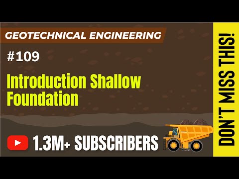 Introduction shallow foundation - Shallow Foundation - Geotechnical Engineering - GATE Video ...