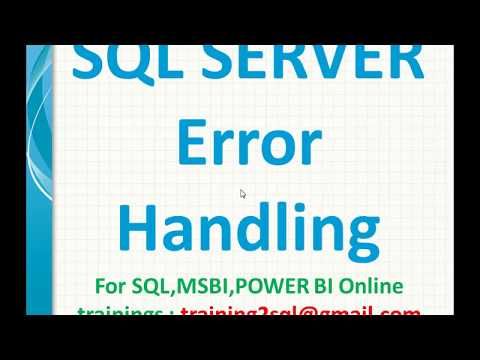 Learn Error Handling in SQL Server | Sql Server Exception Handling - Mind Luster
