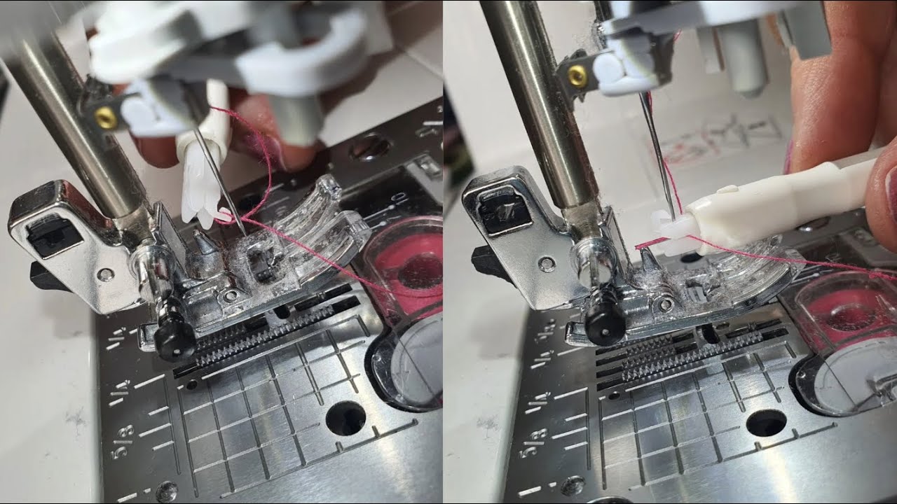 How to use the Hemline Sewing Machine Needle Threader - Always Knitting & Sewing 🧵