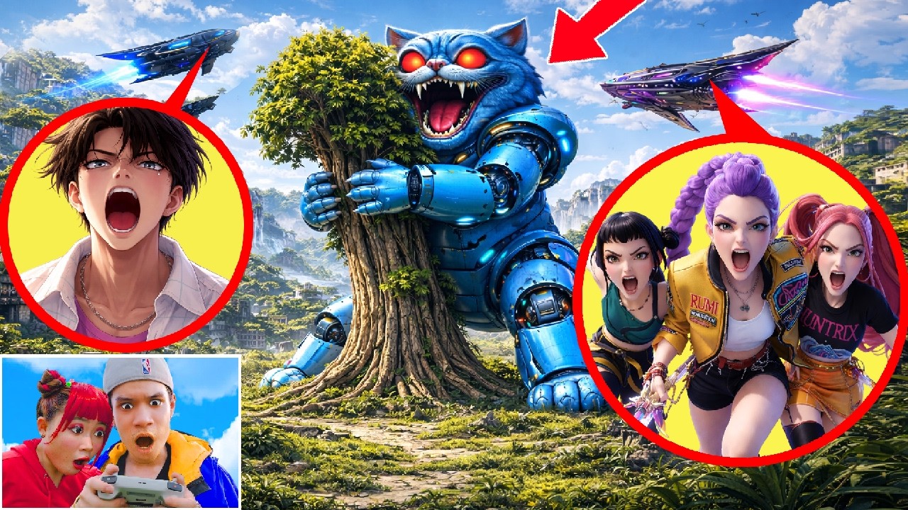 CAUGHT on DRONE: DERPY TIGER KPOP DEMON HUNTERS in the CITY at 3AM?! (RUMI Lost the Signal…)