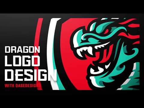 Chinese Dragon eSports Logo | Adobe Illustrator Sports Logo | DaseDesigns